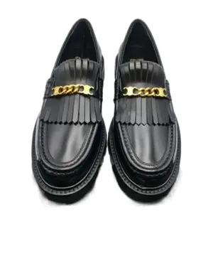 Celine Margaret Chunky Loafers With Triomphe Chain - Black