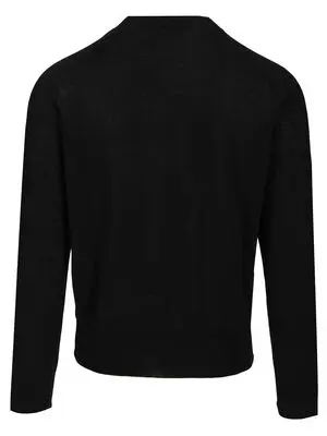 AMI Paris De Coeur Crewneck Sweater - Black