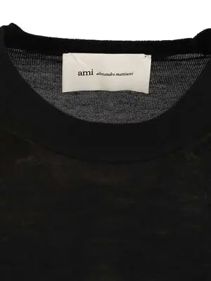 AMI Paris De Coeur Crewneck Sweater - Black
