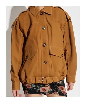 IRO PARIS Button Suede Jacket - Brown
