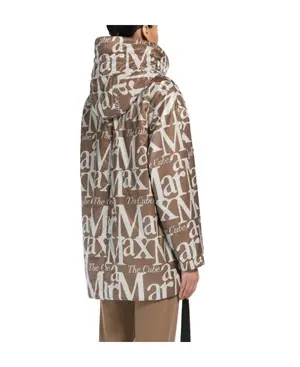 Max Mara Reversible Down Jacket With Logo Print