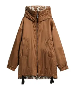 Max Mara Reversible Down Jacket With Logo Print