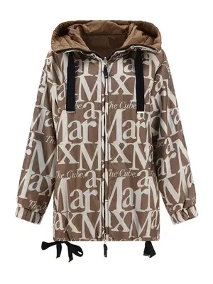 Max Mara Reversible Down Jacket With Logo Print