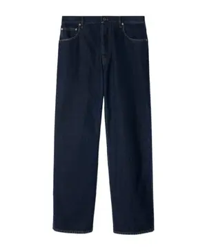 Burberry Logo Patch Straight-leg Jeans - Indigo