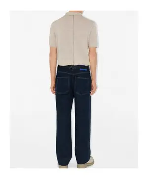 Burberry Logo Patch Straight-leg Jeans