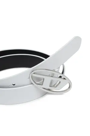 DIESEL® Logo Buckled Belt - White