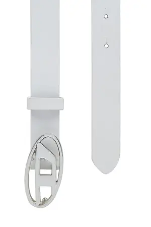DIESEL® Logo Buckled Belt - White