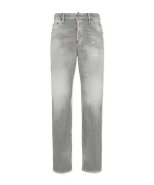 Dsquared2 Distressed Brushed Wash Jeans - Gray