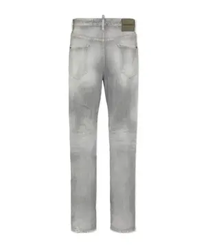Dsquared2 Distressed Brushed Wash Jeans - Gray