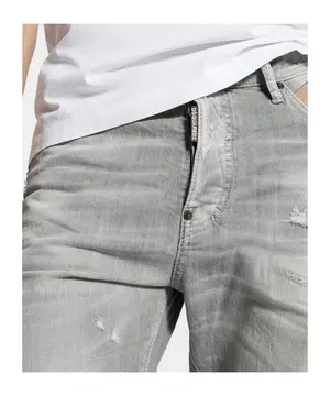Dsquared2 Distressed Brushed Wash Jeans - Gray