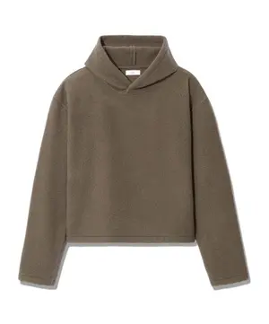 RIER Wool Hooded Sweatshirt - Brown