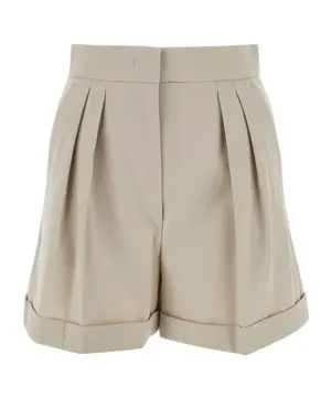 MAX MARA Max Mara Turn-Up Pleated Gabardine Shorts
