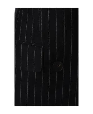 Alexander McQueen Striped Double-breasted Tailored Blazer