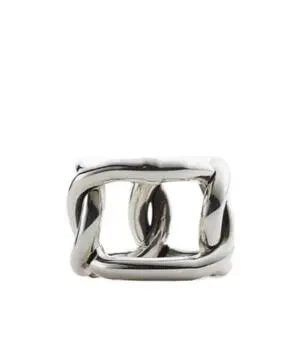 Bottega Veneta Logo Chain Ring - Gray