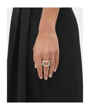 Bottega Veneta Logo Chain Ring