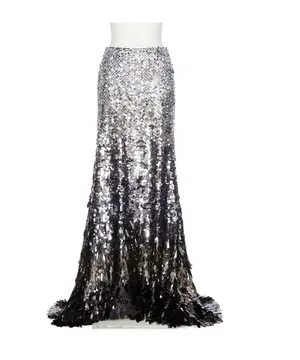Valentino Garavani Sequined Embellished Trailing Extra-long Skirt