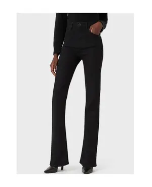 Emporio Armani Mid-waist Flared Jeans - Black