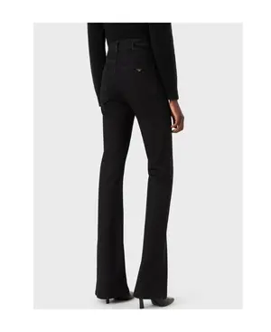 Emporio Armani Mid-waist Flared Jeans - Black