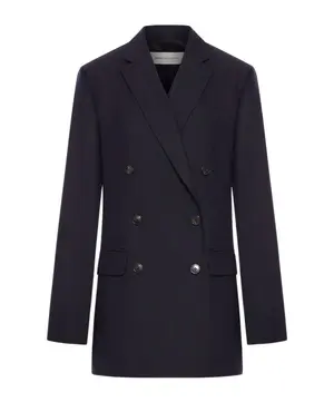 Dries Van Noten Double Breasted Jacket - Navy