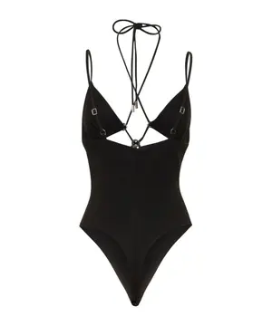 AREA Cut-out Detail Jumpsuit With Self-fastening Neck Strap