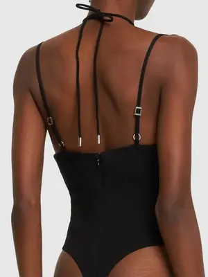 AREA Cut-out Detail Jumpsuit With Self-fastening Neck Strap