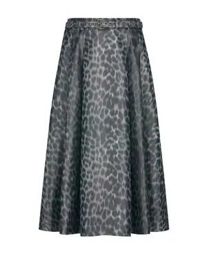 Dior Leopard Print Trumpet Skirt