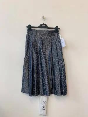 Dior Leopard Print Trumpet Skirt