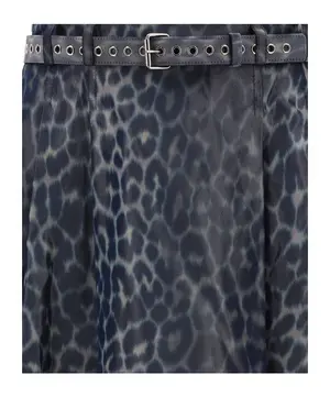 Dior Leopard Print Trumpet Skirt