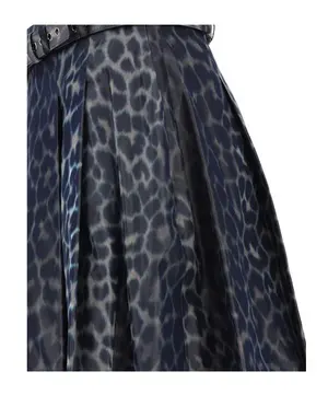 Dior Leopard Print Trumpet Skirt