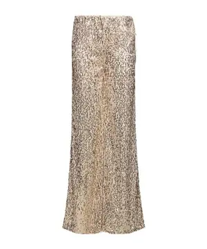 ROTATE BY BIRGER CHRISTENSEN Nolan Embellished Wide Leg Pants - Beige/gold