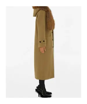 Burberry Faux-fur Trimmed Long-sleeved Duffle Coat