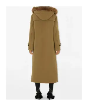 Burberry Faux-fur Trimmed Long-sleeved Duffle Coat