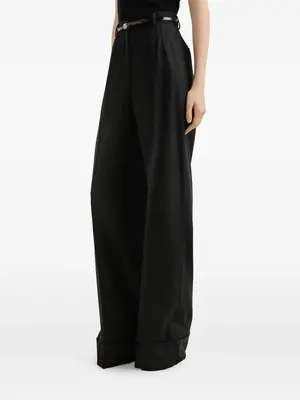 Dolce & Gabbana Bi-stretch Straight Leg Trousers - Black