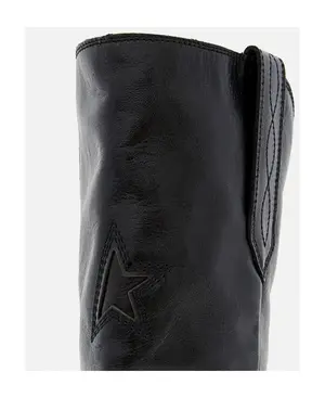 GOLDEN GOOSE Wish Star Low Shiny Boots - Black