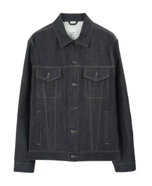 Burberry Logo Patch Denim Jacket - Black