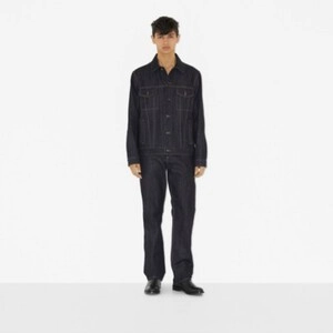 Burberry Logo Patch Denim Jacket - Black