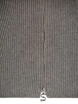 Sportmax Ribbed Knit Zip-up Skirt - Gray