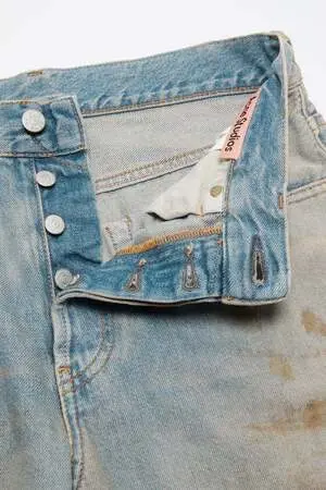 Acne Studios Logo Patch Distressed Jeans