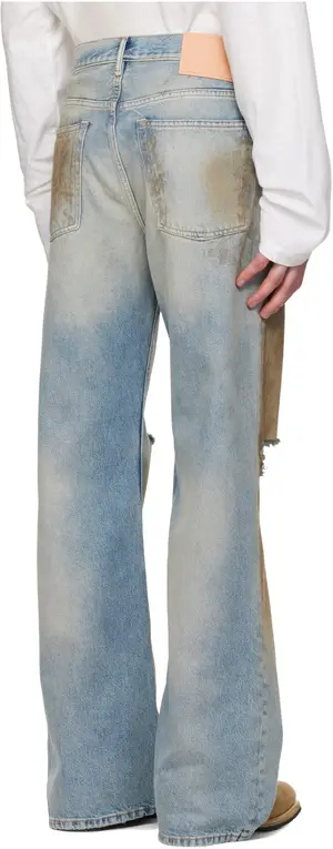 Acne Studios Logo Patch Distressed Jeans