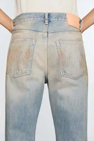 Acne Studios Logo Patch Distressed Jeans