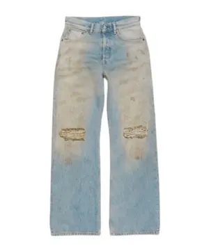 Acne Studios Logo Patch Distressed Jeans