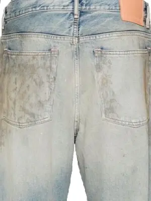 Acne Studios Logo Patch Distressed Jeans