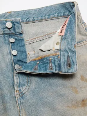 Acne Studios Logo Patch Distressed Jeans