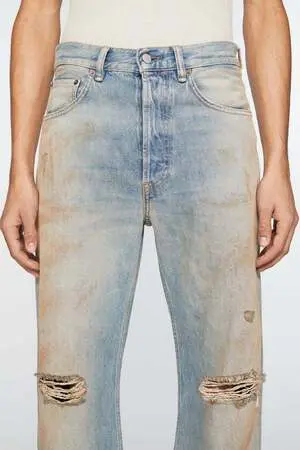 Acne Studios Logo Patch Distressed Jeans