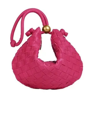 Bottega Veneta Woven Handbag With Gold Finish