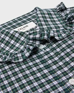 Celine Tartan Cotton Shirt