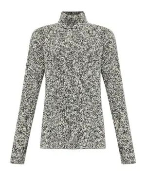 Dolce & Gabbana Logo Patch Turtleneck Knit Jumper