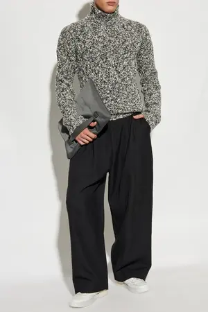 Dolce & Gabbana Logo Patch Turtleneck Knit Jumper