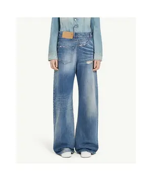 MAISON MARGIELA Twist Distressed Wide Leg Jeans