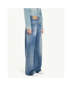 MAISON MARGIELA Twist Distressed Wide Leg Jeans